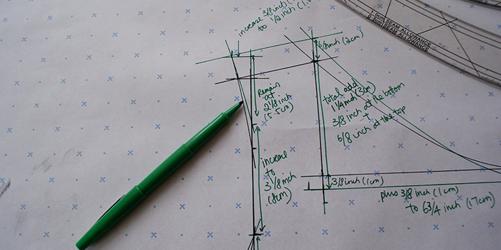How to Grade a Pattern Tutorial – the thread
