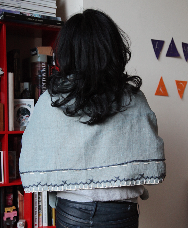 How To Embroider A Linen Scarf Tutorial – the thread