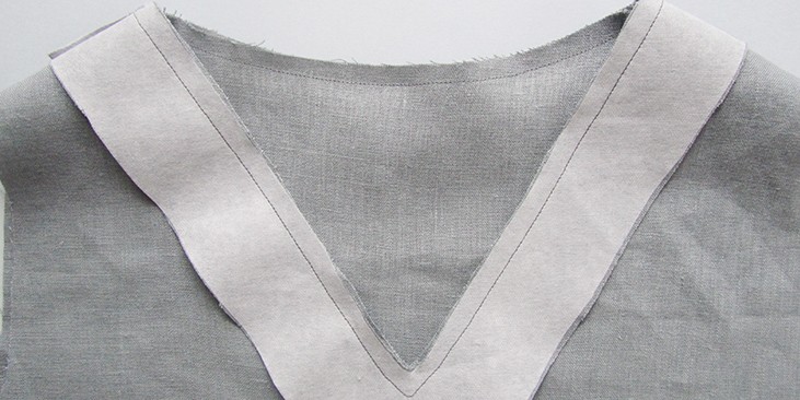 Sewing Glossary: How to Sew a Facing to a V-Neckline Tutorial – the thread