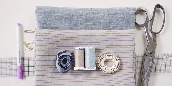 Easy Linen Drawstring Shoe Bag Tutorial – the thread