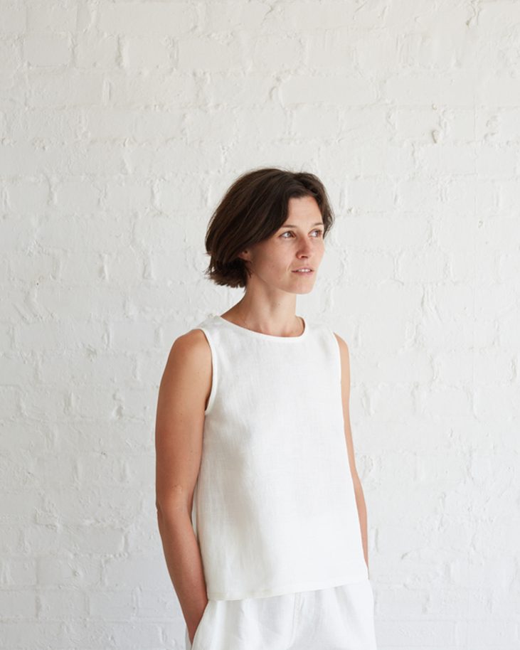 One Yard Sewing Project: Phoebe Essential Linen Tank Tutorial – the thread