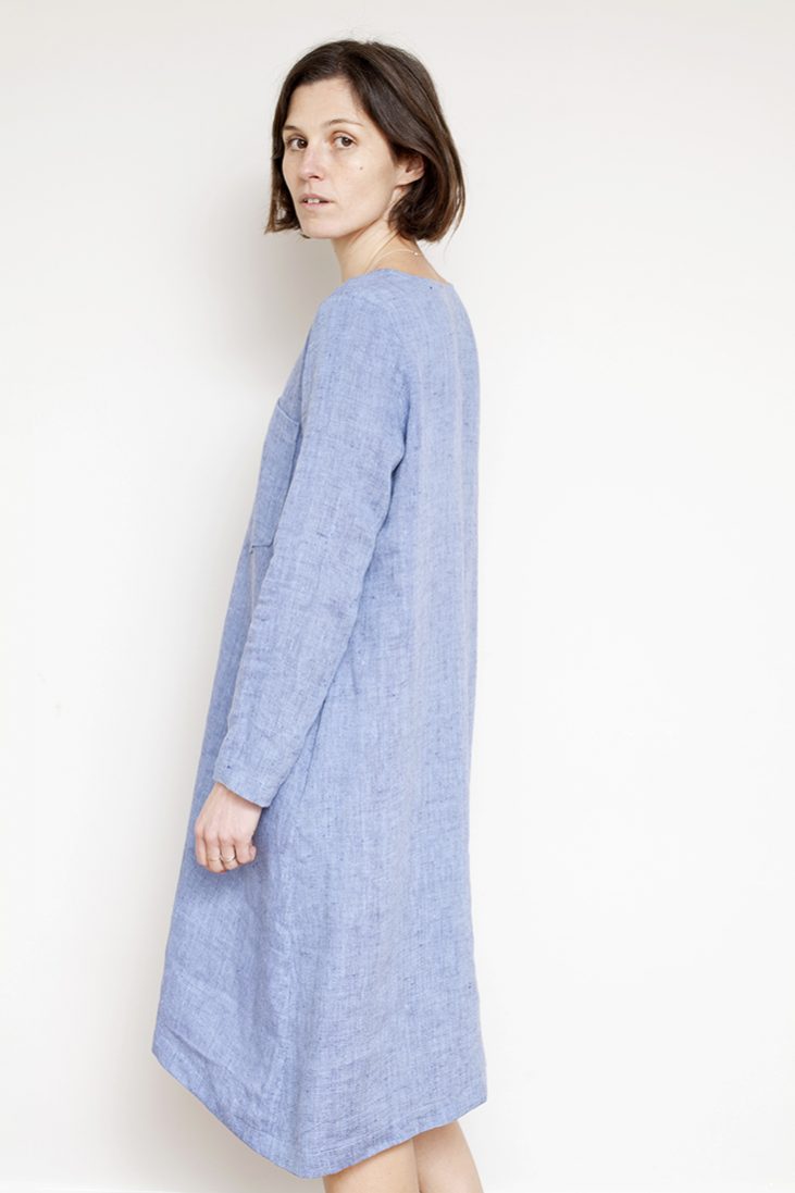 Oona A-Line Dress With Oversized Patch Pocket Tutorial and Pattern ...