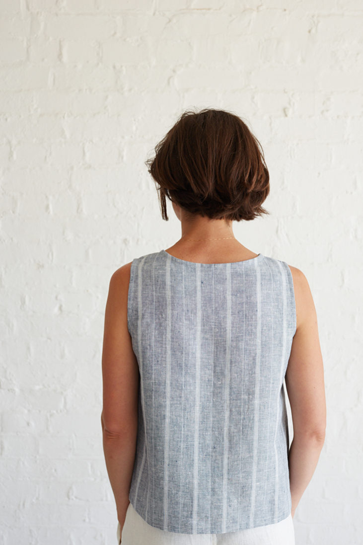 Pattern Hack: Turn a Simple Tank into a Button-Down Top Tutorial – the ...