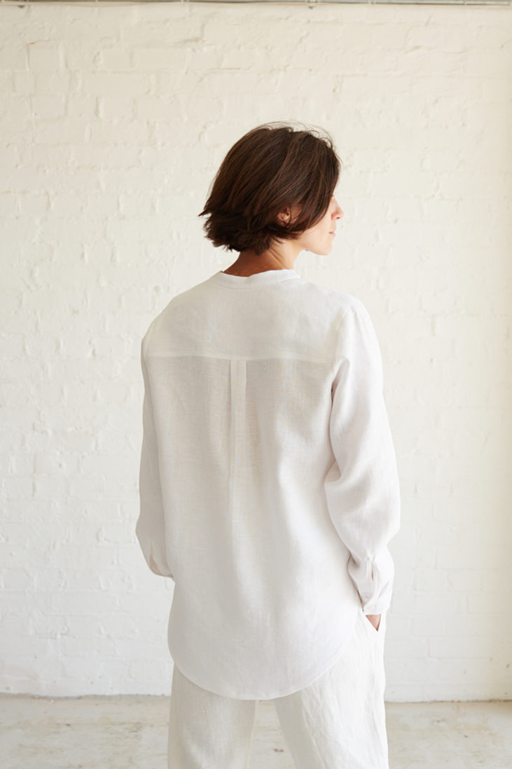 Jade Relaxed Linen Shirt Tutorial and Pattern – the thread