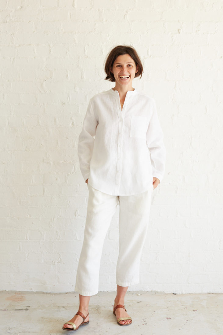Jade Relaxed Linen Shirt Tutorial and Pattern – the thread