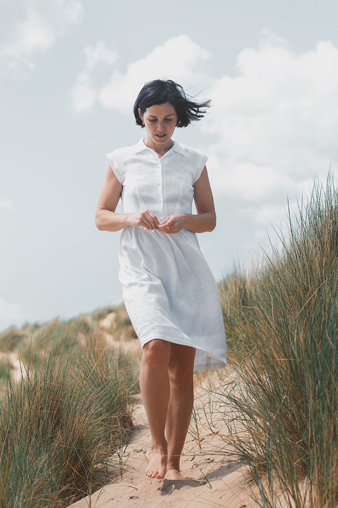 Rafaella Fitted Dress with Collar Tutorial and Pattern – the thread