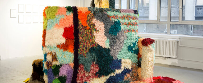 Reworking the Familiar: Sarah Zapata’s Multicoloured Yarns – the thread