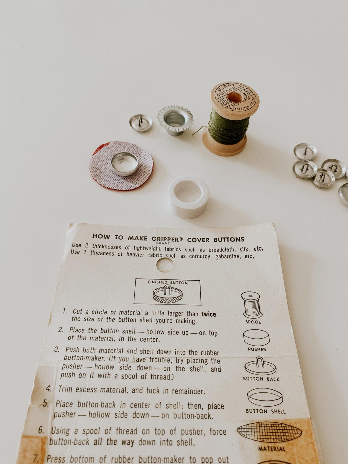 Tutorial: How to Make Fabric Buttons – the thread