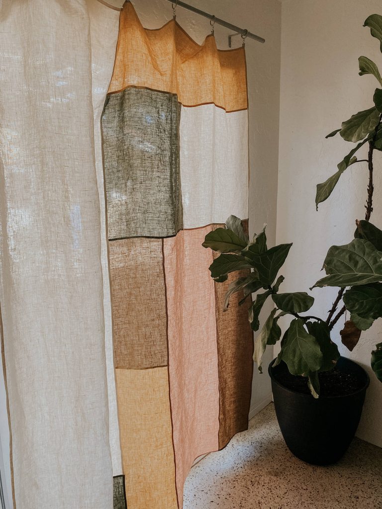 Sewing Project: Patchwork Linen Window Treatments – the thread